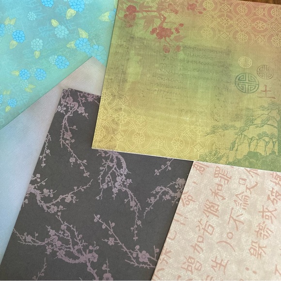 Scrapbook | Office | Pressed Petals Asian Themed Scrapbook Paper Pack ...